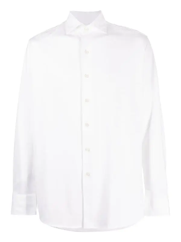 Boggi Milano Spread-collar Cotton Shirt - White