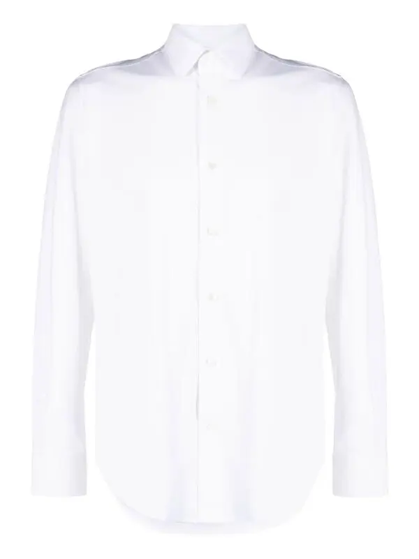 Boggi Milano Long-sleeved Stretch Shirt - White