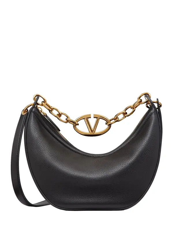 Valentino Garavani Vlogo Moon Shoulder Bag - Black