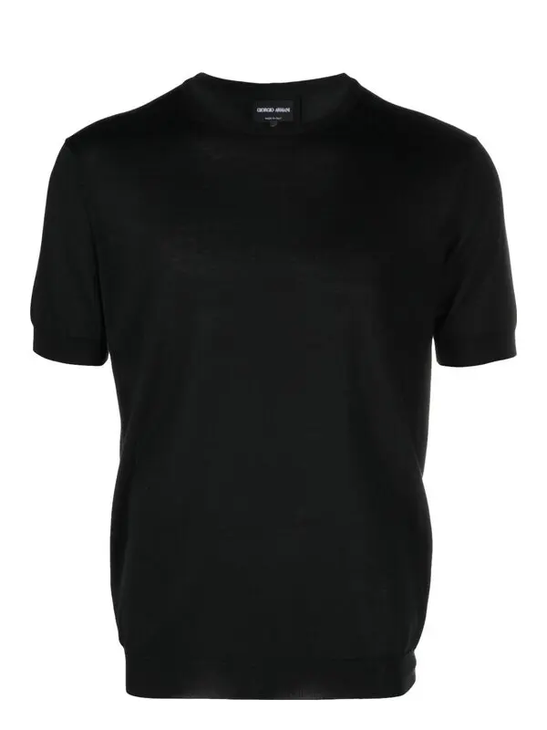 Giorgio Armani Fine-knit T-shirt - Black