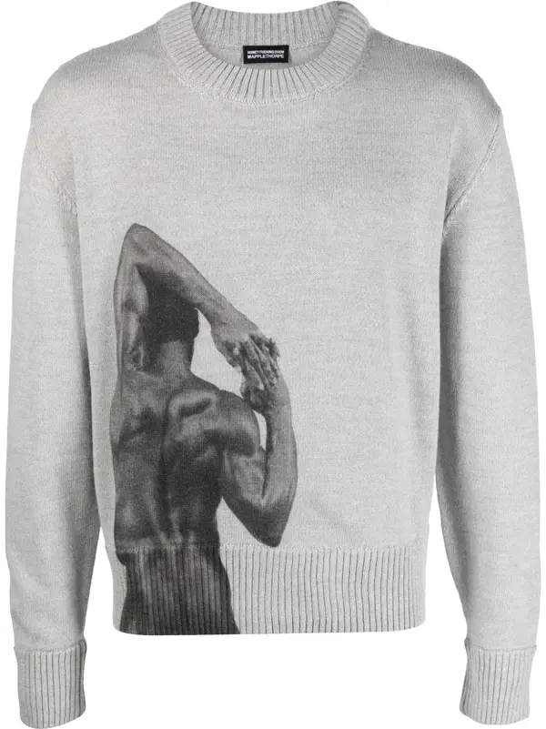 HONEY FUCKING DIJON Intarsia-knit Wool-blend Jumper - Grey
