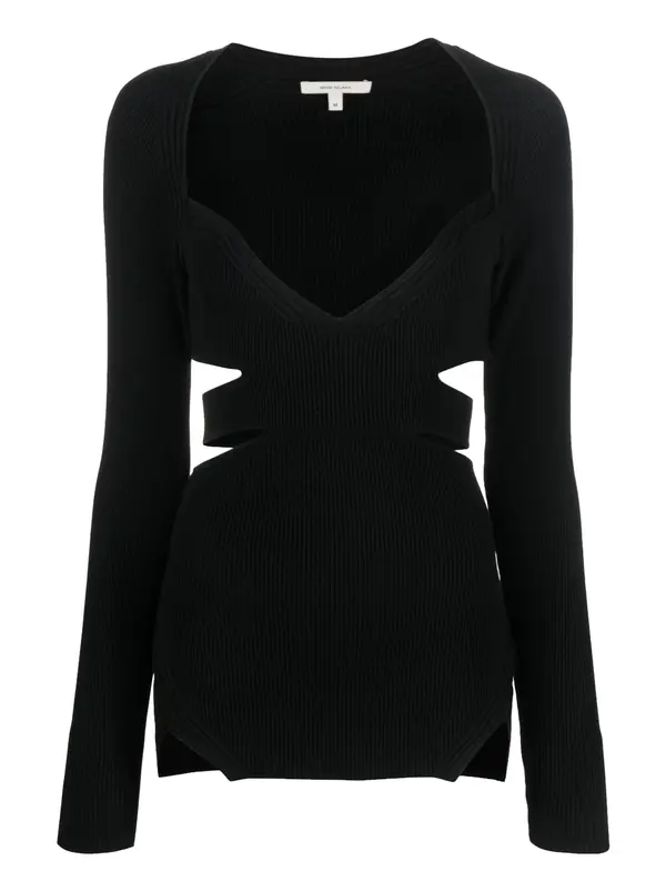 NENSI DOJAKA Cut-out Knit Top - Black