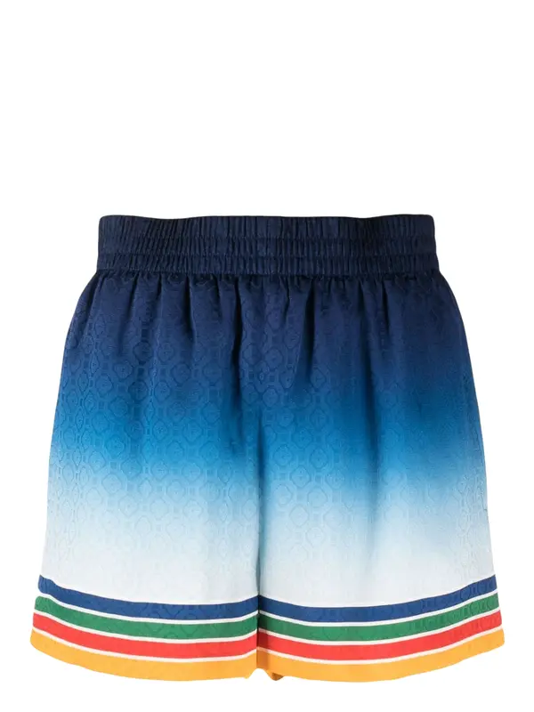 Casablanca Studio De Musique Silk Shorts - Blue