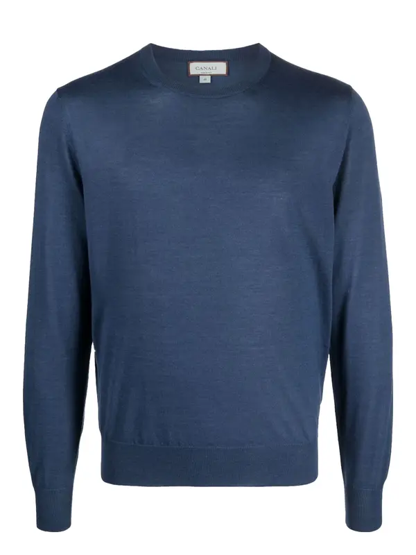 Canali Fine-knit Jumper - Blue
