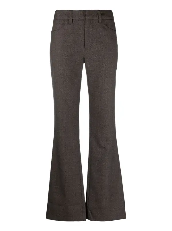 Zadig&Voltaire Tailored Flared Wool Trousers - Grey