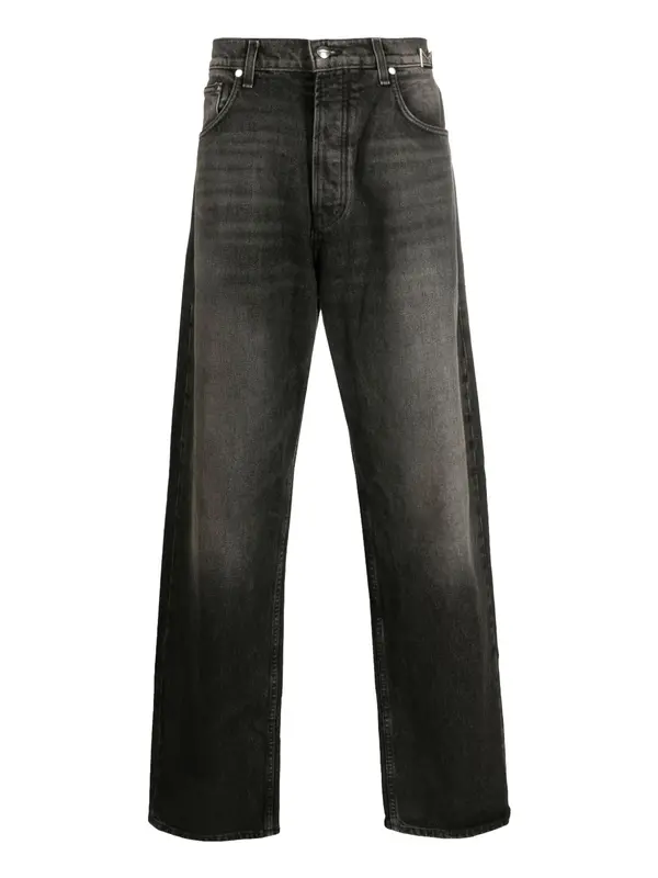 Rhude Mid-rise Wide-leg Jeans - Black