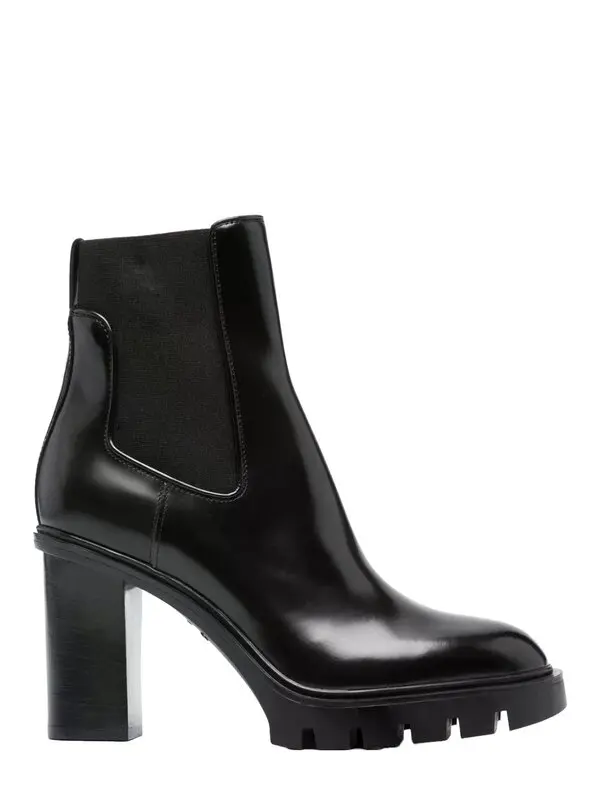 Santoni 95mm Leather Chelsea Boots - Black