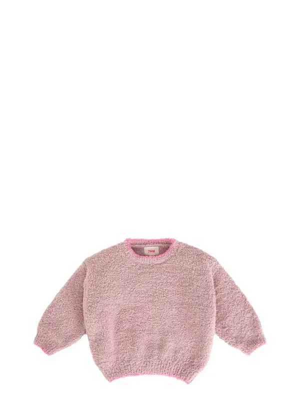 7AM High Pile Fleece Recycled Polyester Sweater - Ash Rose
