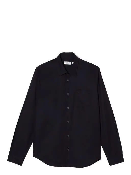 Lacoste Regular Fit Solid Poplin Button-up Shirt - Hde Abimes