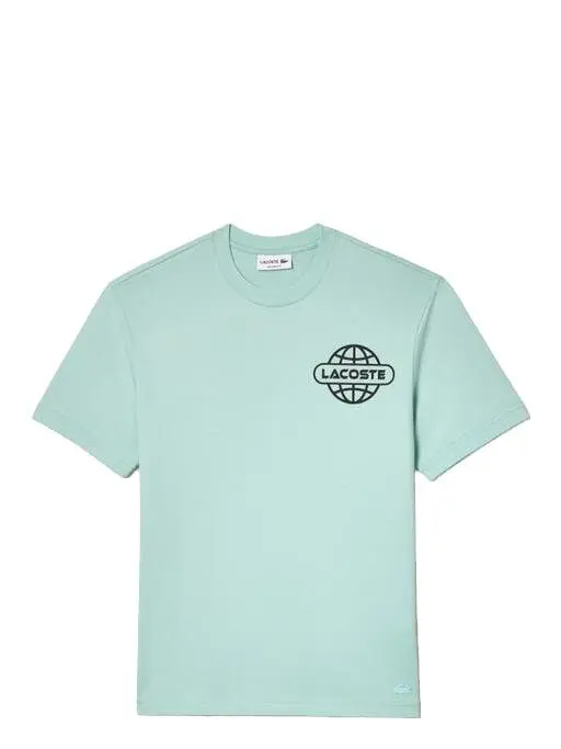 Lacoste Relaxed Fit Logo Cotton Graphic T-shirt - Pastille