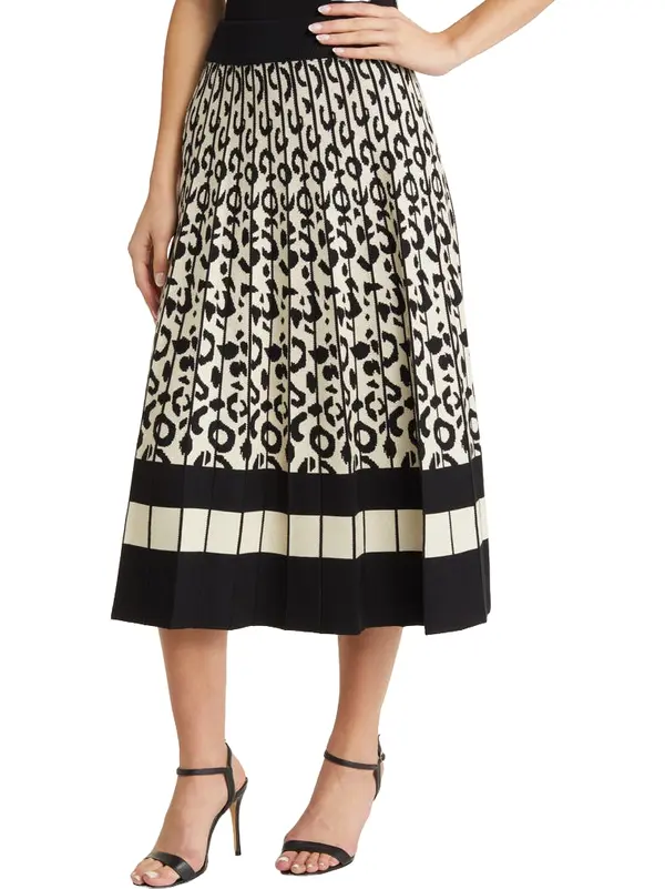 NIKKI LUND Mija Jacquard Skirt - Black