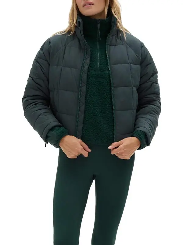 HALFDAYS Nellie Packable Puffer Jacket - Alpine Green