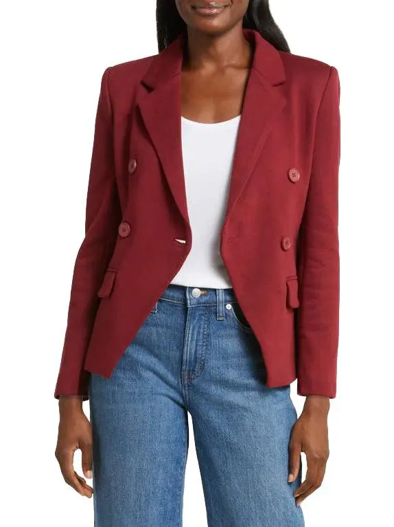 GIBSONLOOK Double Breasted Blazer - Cabernet