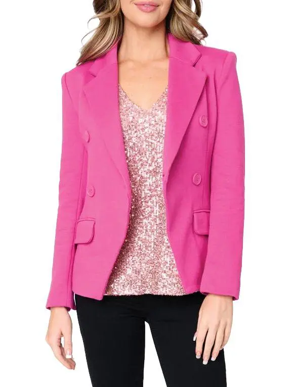 GIBSONLOOK Double Breasted Blazer - Neon Berry
