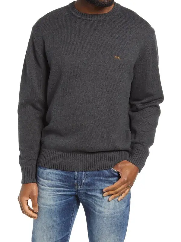 Rodd & Gunn Cotton Crewneck Sweater - Charcoal