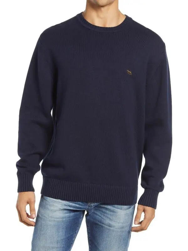 Rodd & Gunn Cotton Crewneck Sweater - Sapphire