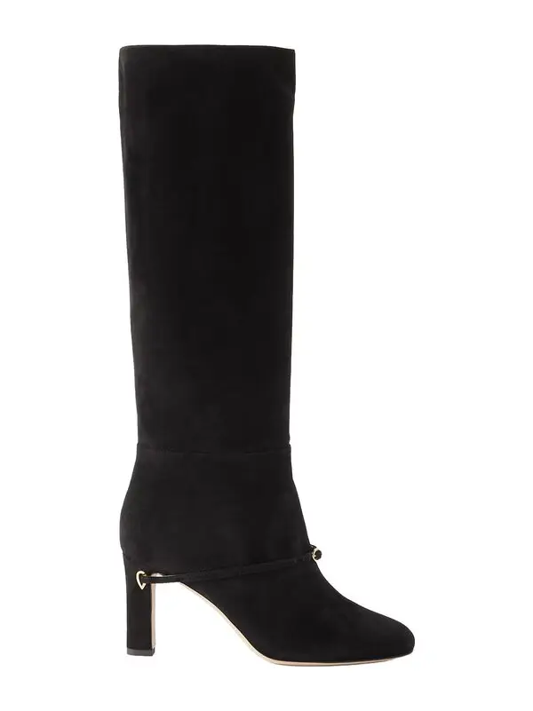 Jennifer Chamandi Samuele 85 Suede Knee Boots - Black