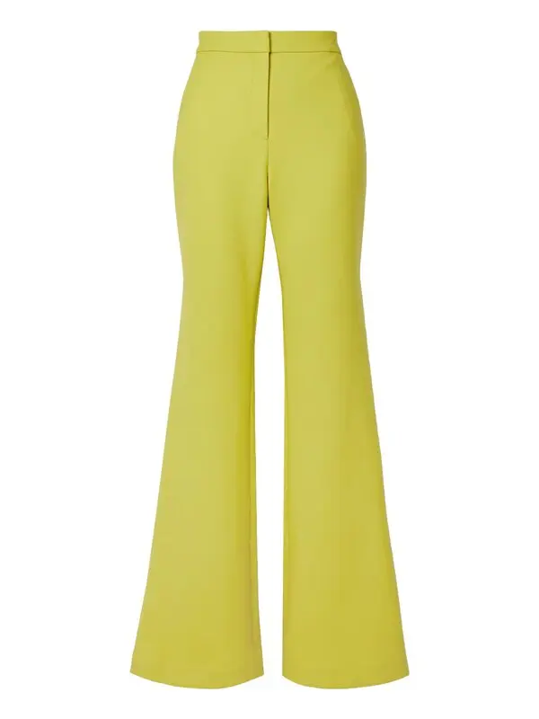 Adam Lippes Kennedy Wool-blend Twill Flared Pants - Yellow