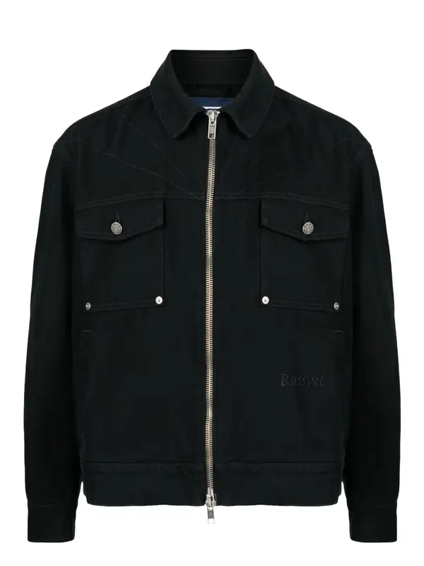 RASSVET Logo-embroidered Denim Jacket - Black