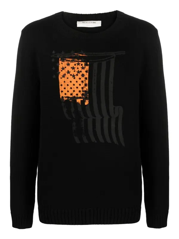 1017 Alyx 9sm Graphic-print Jumper - Black