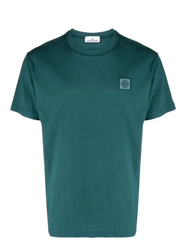 Stone Island Compass-patch Cotton T-shirt - Green