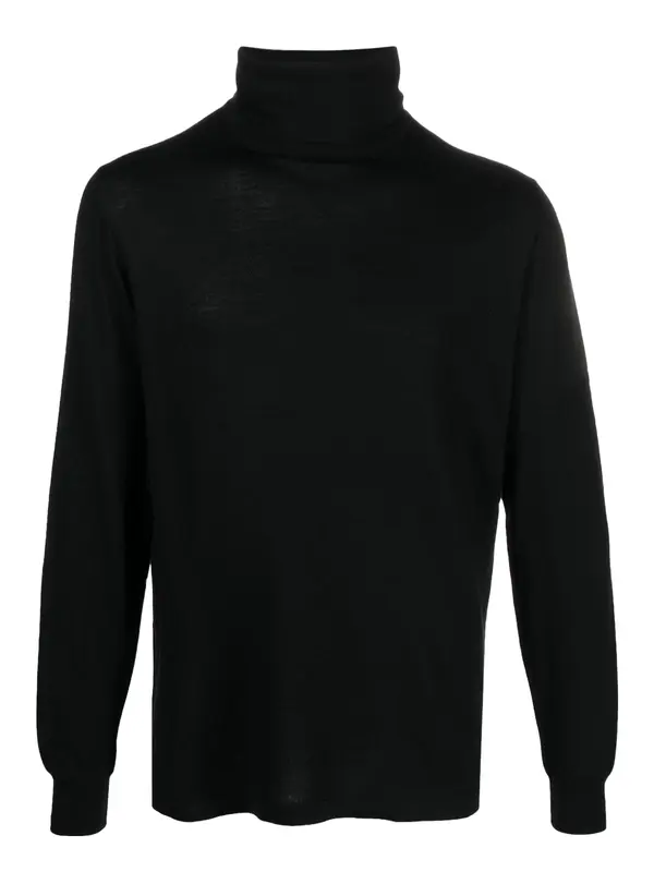 ERALDO Roll-neck Wool-blend Jumper - Black