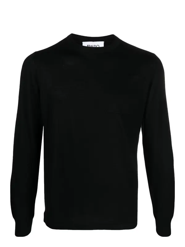 ERALDO Crew-neck Wool-blend Jumper - Black