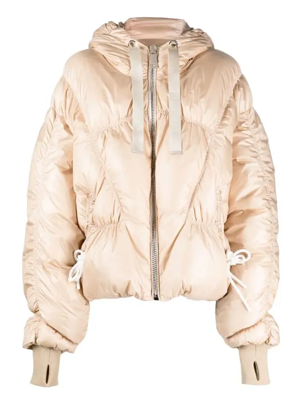 Khrisjoy Zip-up Hooded Puffer Jacket - Neutrals