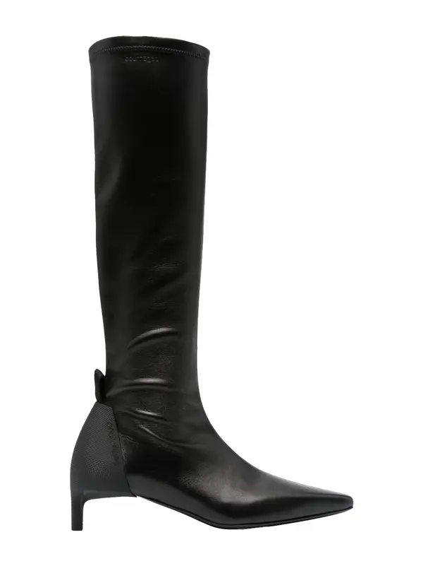COURREGES 60mm Leather Boots - Black