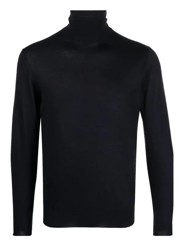 ERALDO Roll-neck Cashmere-blend Jumper - Blue