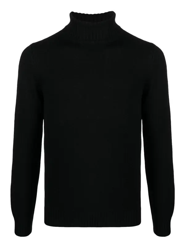 ERALDO Roll-neck Merino Jumper - Black