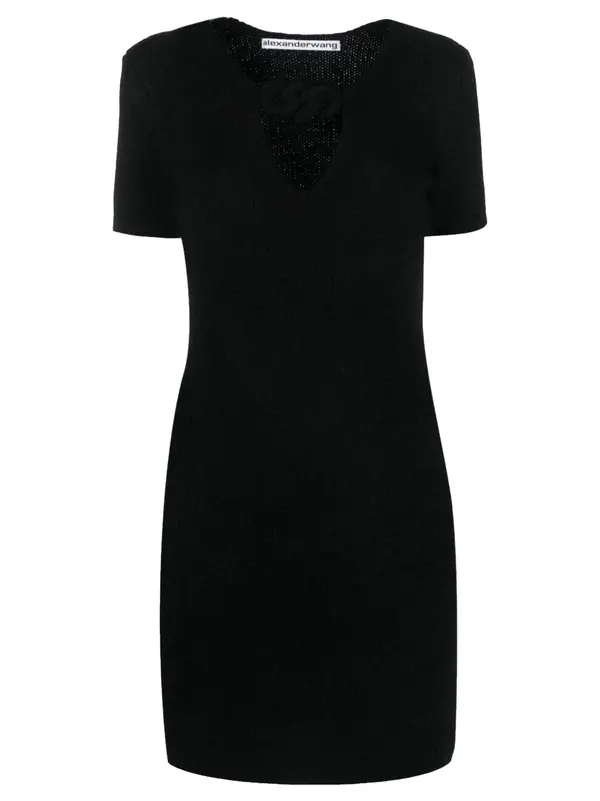 Alexander Wang Rope-detail Knitted Minidress - Black