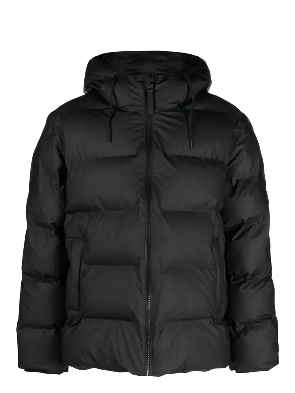 Rains Alta Hooded Puffer Jacket - Black