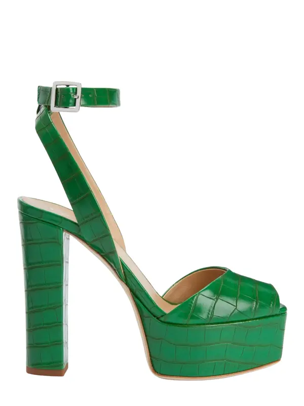 GIUSEPPE ZANOTTI 120mm Betty Platform Sandals - Green