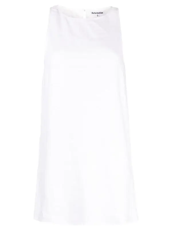REFORMATION Jessi Linen Mini Dress - White
