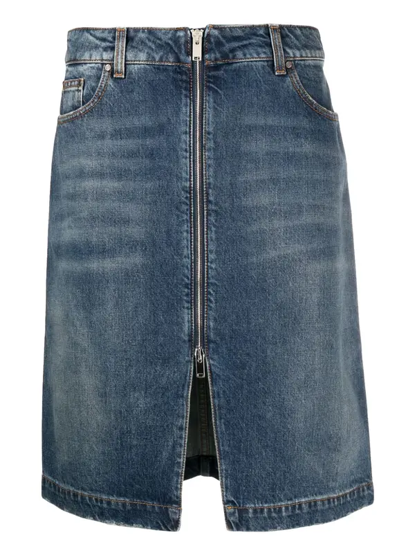 Stella McCartney Denim Midi Skirt - Blue