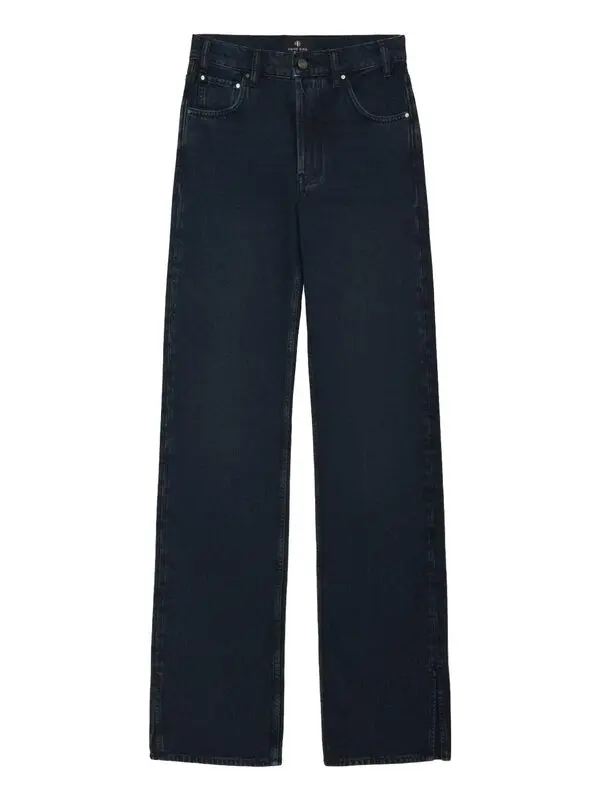 ANINE BING Roy Organic Cotton Straight-leg Jeans - Blue