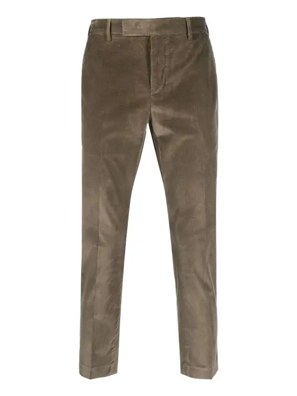 PT TORINO Corduroy Straight-leg Trousers - Green