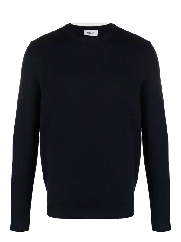 ERALDO Crew-neck Merino-wool Jumper - Blue