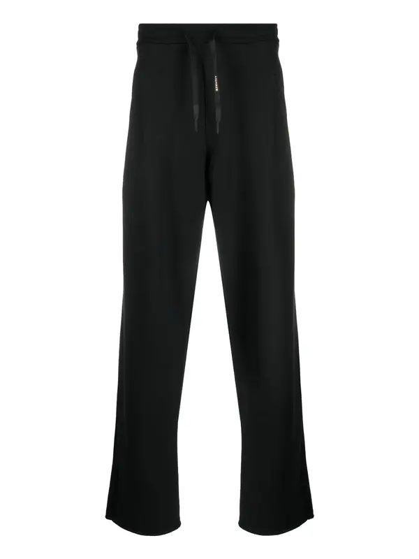 A PAPER KID Logo-patch Cotton Track Pants - Black