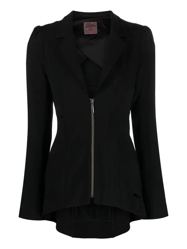 JEAN PAUL GAULTIER Cut-out Zip-up Jacket - Black