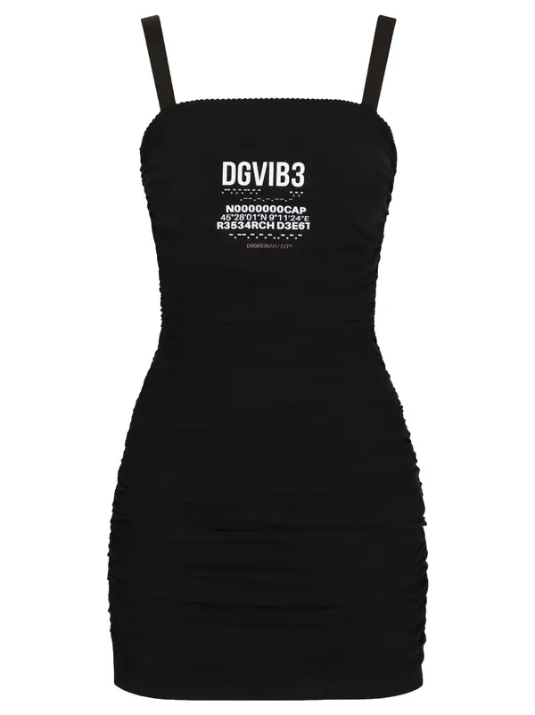 Dolce & Gabbana Logo-print Minidress - Black