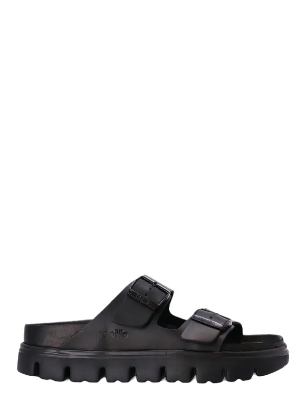 BIRKENSTOCK Papillio Arizona Buckled Slides - Black