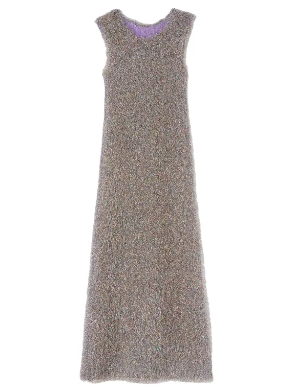 JIL SANDER V-neck Midi Dress - Silver