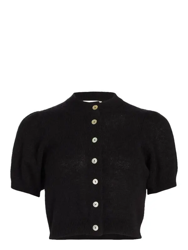 DÔEN Anisa Crop Cardigan - Black