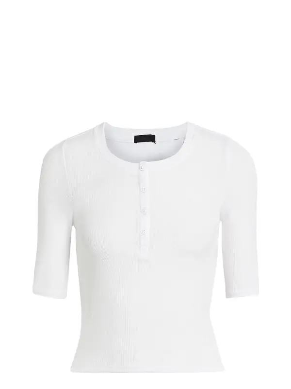 ATM Anthony Thomas Melillo Ribbed Stretch-modal Top - White