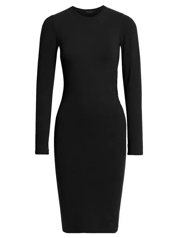 ATM Anthony Thomas Melillo Stretch-pima Cotton-jersey Ruched Dress - Black