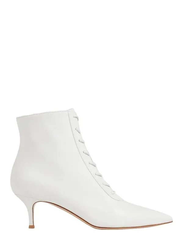 GIANVITO ROSSI Gillian Lace-up Ankle Boots - White
