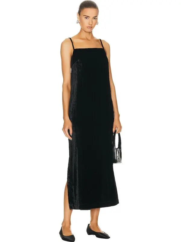 Loulou De Saison Etinas Long Velvet Dress - Black
