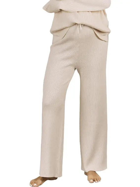 ANGEL MATERNITY Rib Drawstring Pants - Cream